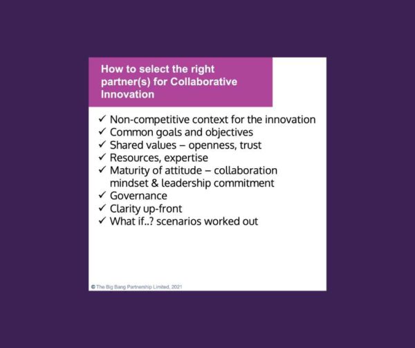 Collaborative Innovation - The Big Bang Partnership